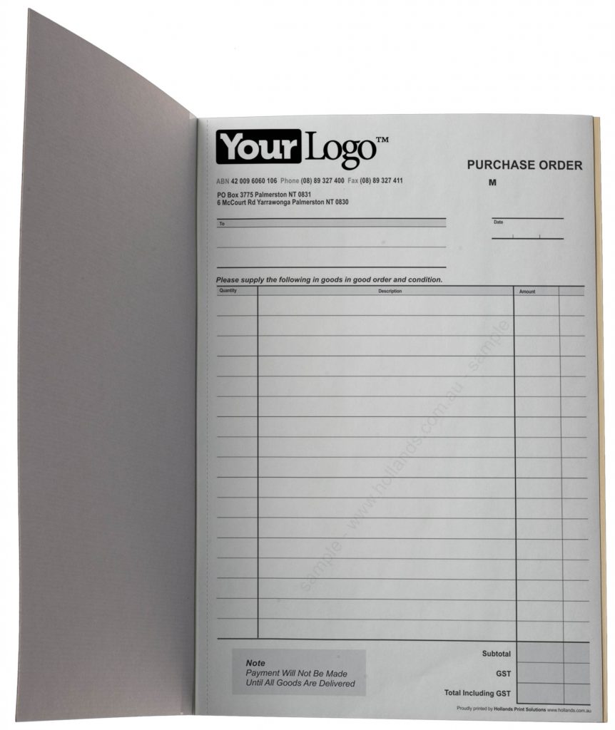 Purchase Order Books – Hollands Print